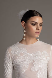 Minimalist Tulle Wedding Hair Comb | TEMPÊTE Bridal Boutique